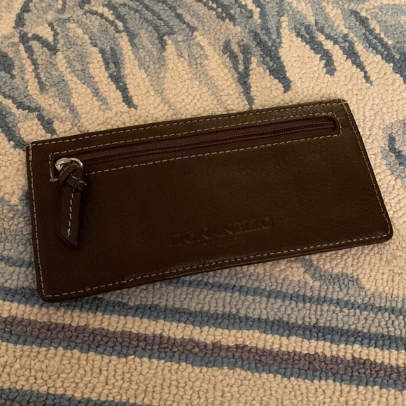 Tignanello | Bags | Tignanello Brown Leather Slim Wallet Euc | Poshmark